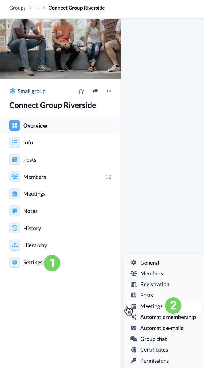 How to configure settings for my group meetings? – ChurchTools Academy