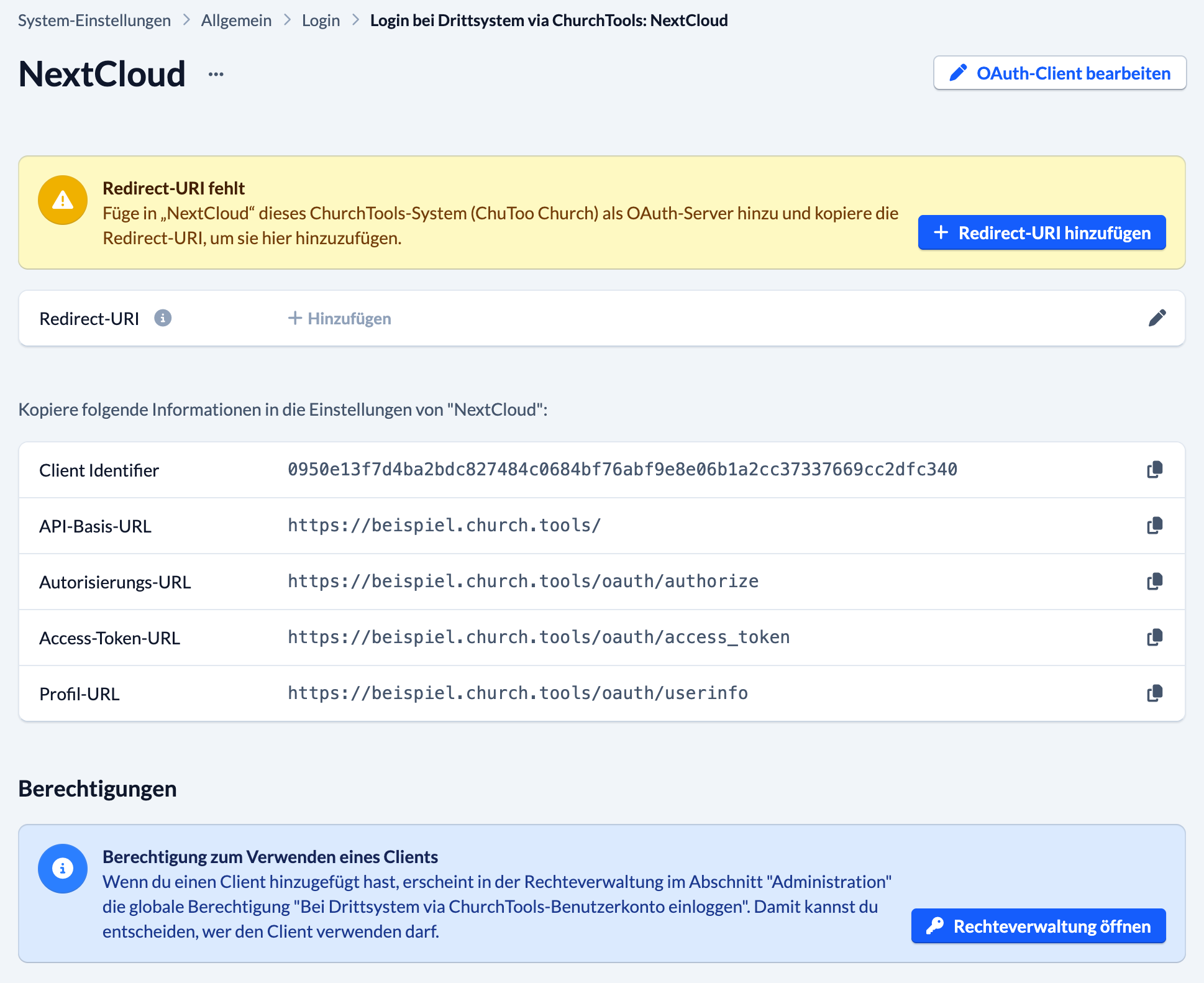 OAuth-Login via ChurchTools bei Nextcloud – ChurchTools Academy